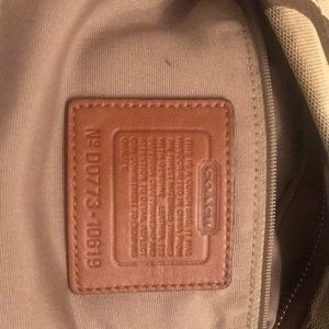 Coach | Bags | Coach Signature Tan And Gold Bag | Poshmark